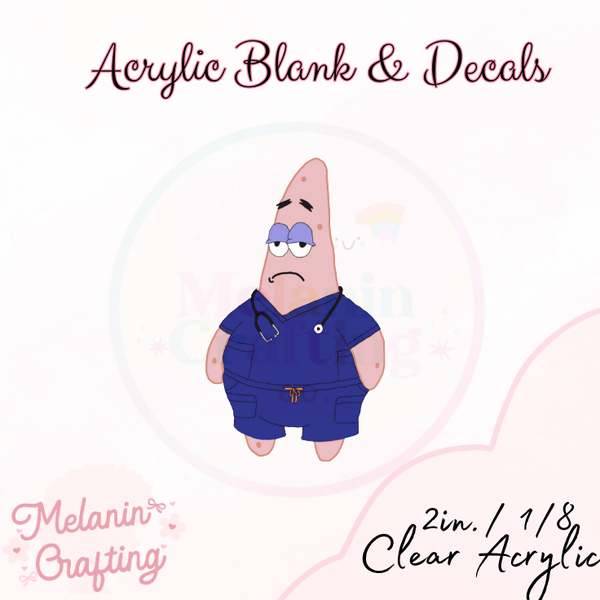 Star Nurse Acrylic Blank & Decal Set – Melanin Crafting