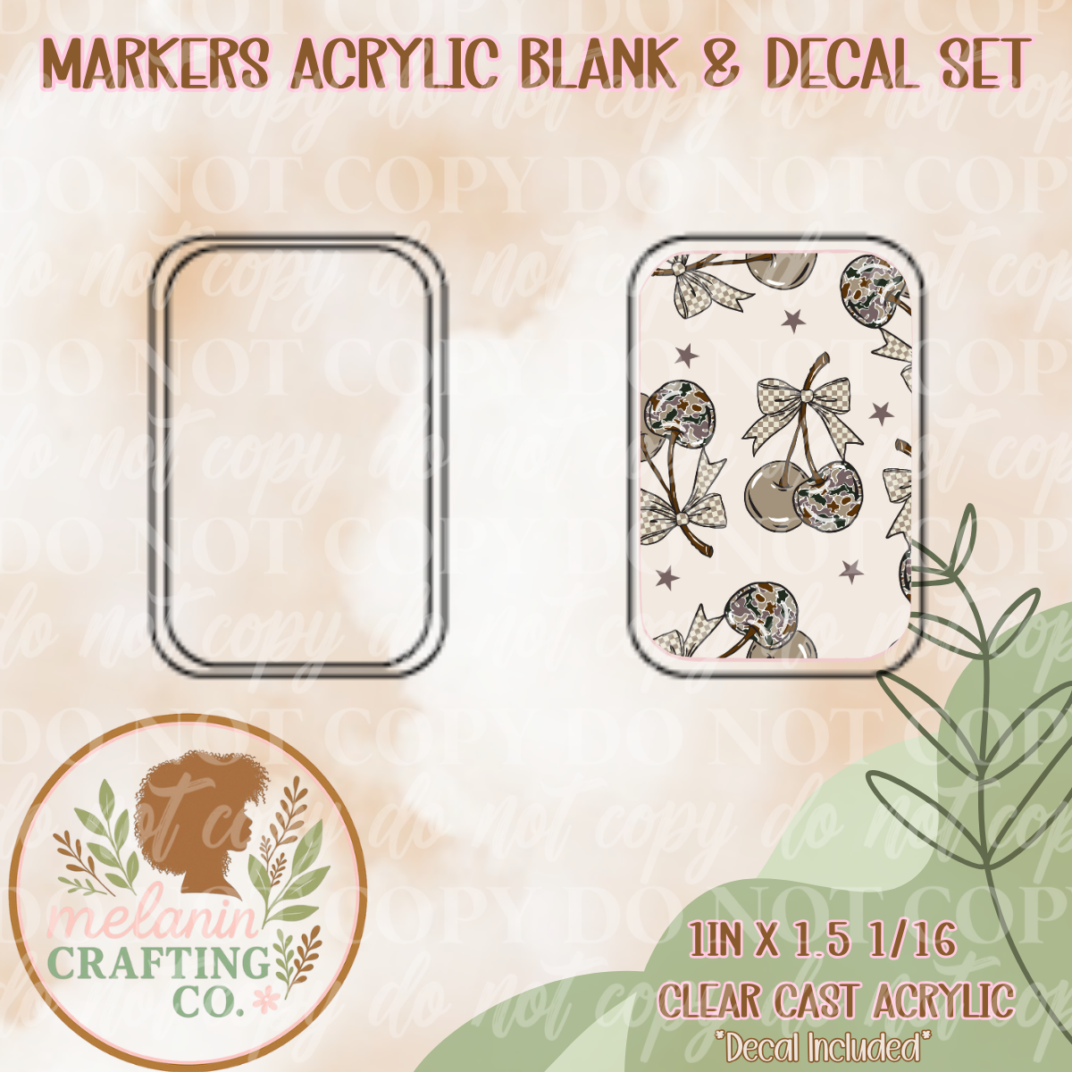 Cherry Camo X-Ray Markers Decal Included) – Melanin Crafting