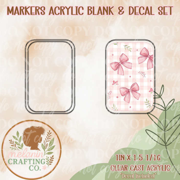 Bows & Petals X-Ray Markers Decal Included) – Melanin Crafting